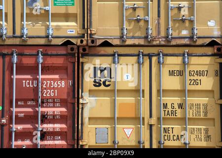 MSC Logo on a classic yellow Shipping Container Stock Photo - Alamy