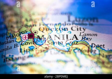 The Philippines political map with capital Manila. English labeling ...