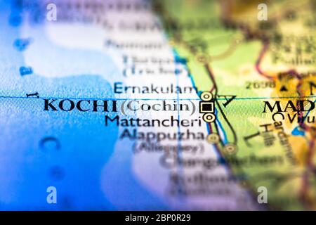 Map of Cochin Stock Photo - Alamy
