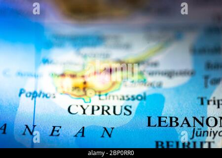 cyprus map atlas map of the world political illustration flag country ...
