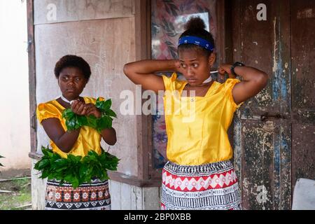 women in traditional clothing, Fiji Stock Photo - Alamy