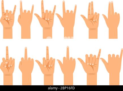 People with negative emotions and gestures of stop, rejection, denial ...