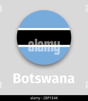 Flag of Botswana round shape, national symbol Stock Vector Image & Art ...