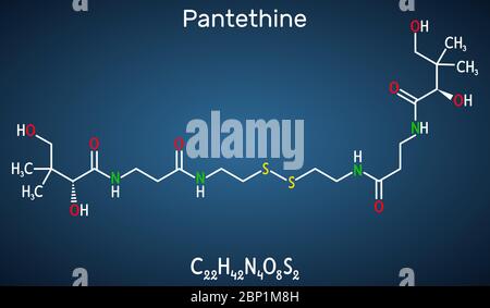 Vitamin B5 chemical formula. Vitamin B5 structural chemical formula ...