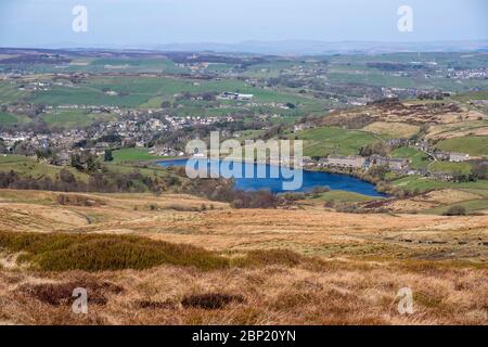 Leeming Reservoir, Near Oxenhope, Bradford, West Yorkshire, England, UK ...