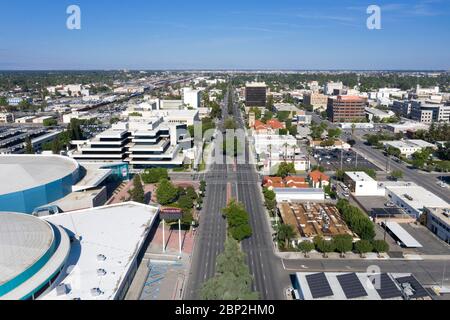 Aerial view of downtown Bakersfield, California Stock Photo - Alamy