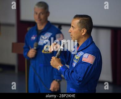 On June 14, 2018, NASA astronauts Joe Acaba and Mark Vande Hei engage ...