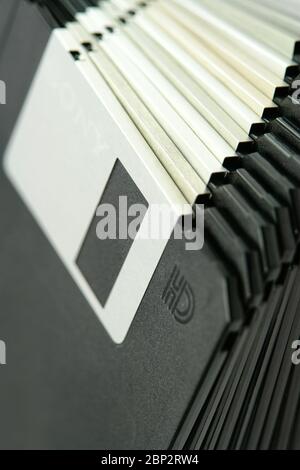 Stack of vintage floppy drives close-up shoot Stock Photo - Alamy