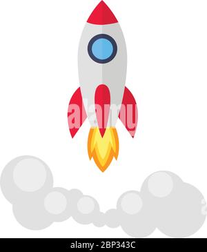 rocket launch galaxy emblem vector illustration design Stock Vector ...