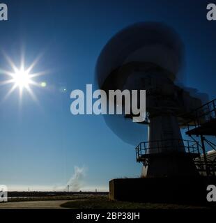 Long exposure of Antares rocket seen launch into space above Thomas ...