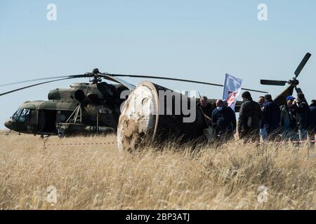 On April 17, 2020, the Soyuz MS-15 spacecraft carrying NASA astronauts ...