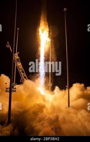 The Orbital ATK Antares rocket launched from NASA's Wallops Flight ...