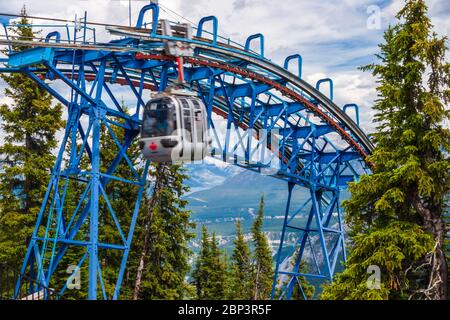 Banff gondola cable car up Sulphur Mountain Banff National Park Stock ...