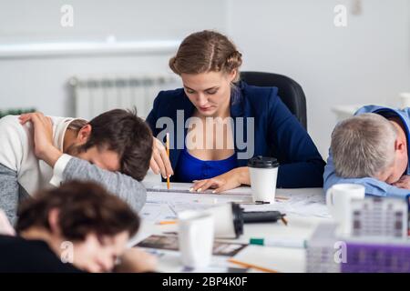People sleeping during a seminar in conference room Stock Photo - Alamy