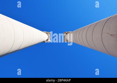 Pillar in The landmark Placa Espanya in Barcelona Spain Stock Photo - Alamy