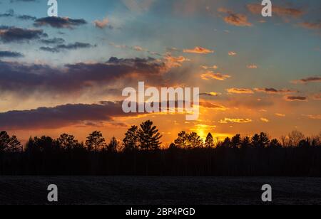 Sunset in Weirgor, Wisconsin Stock Photo - Alamy