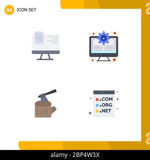 Computer system update icons set. Outline set of computer system update vector icons for web ...