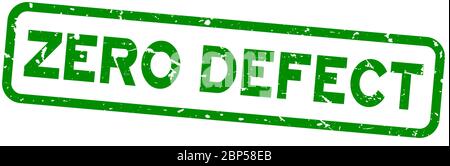 Grunge green zero defect guarantee word round rubber seal stamp on ...