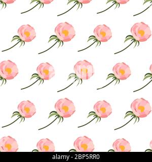 Rose seamless flower Background Template vector icon illustration Stock ...
