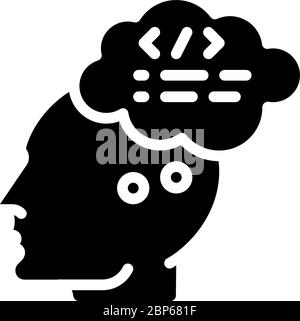 Programmer thinking. Software code development, computer programming ...