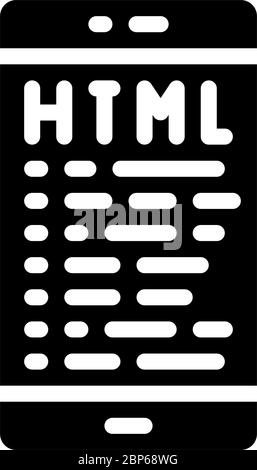 Mobile phone with HTML programming language Stock Vector Image & Art ...