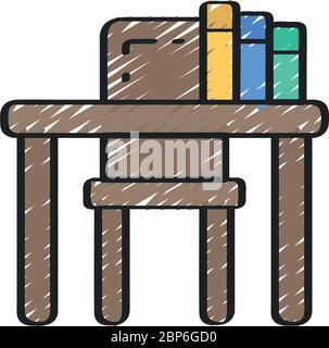 student at desk icon Stock Vector Image & Art - Alamy