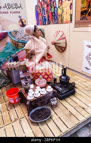 Ethiopian coffee ceremony Stock Photo - Alamy