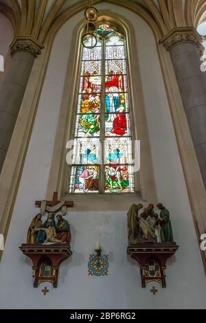 Austria, Upper Austria, Lambach, View of Benedictine Abbey Stock Photo ...