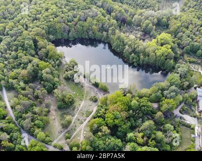 Teufelssee lake in the Grunewald forest has the “Teufelsfenn" nature ...