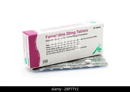 Famotidine 20mg tablets Famotidine tablets Stock Photo - Alamy