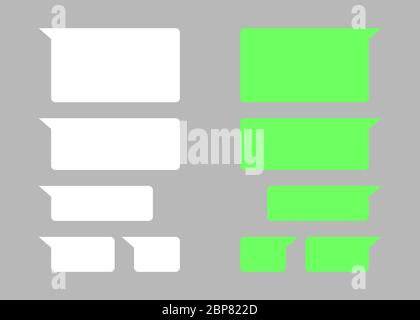 Chat text box. Empty messages template. Vector dialig interface. Mobile communication screen ...