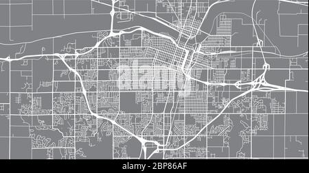 Map of the Kansas City Metropolitan area in Kansas and Missouri Stock ...