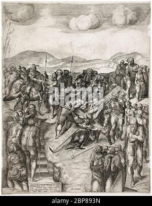 Martyrdom of Saint Peter. Engraving, 16th century Stock Photo - Alamy