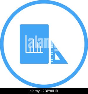Beautiful Set Square & Graph Glyph Vector Icon Stock Vector Image & Art ...