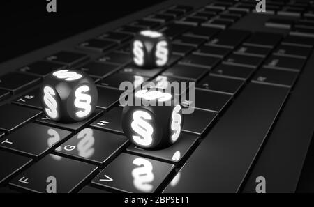 Cubes with paragraph sign on computer keyboard. 3d render Stock Photo ...