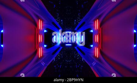 futuristice scifi alien tunnel wallpaper 3d rendering Stock Photo - Alamy