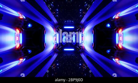 futuristice scifi alien tunnel wallpaper 3d rendering Stock Photo - Alamy