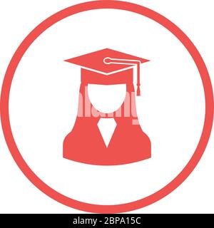 Beautiful Female Student Glyph Vector Icon Stock Vector Image & Art - Alamy