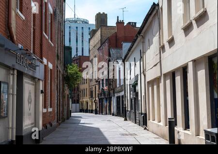 Cardiff City Centre pictured mid morning on 18/5/20 during Covid 19 ...