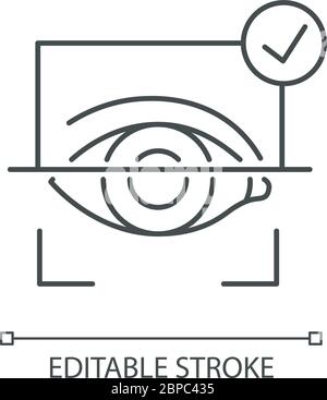 Eye scanner icon linear logo mark set collection in black and white for web Stock Vector Image ...