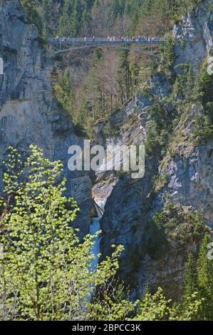 Neuschwanstein Castle and Marienbruecke (Mary's Bridge), Hohenschwangau ...