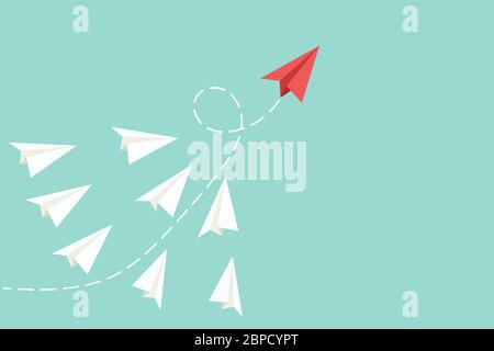 Paper plane cartoon red lines Stock Vector Image & Art - Alamy