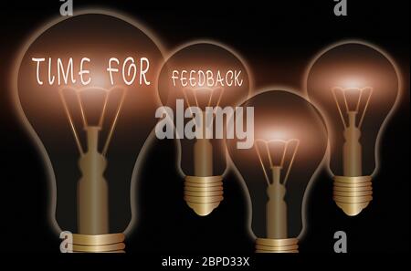Text sign showing Time For Feedback. Business photo showcasing ...