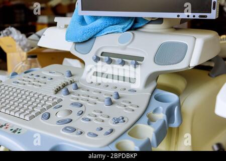 Modern Medical Ultrasonography Control Panel with different Tranducers ...