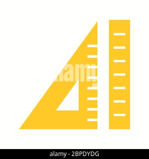Beautiful Ruler & Set Square Glyph Vector Icon Stock Vector Image & Art ...