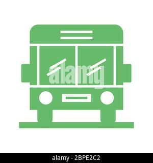 Beautiful School Bus Glyph Vector Icon Stock Vector Image & Art - Alamy