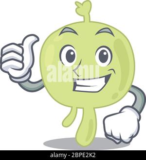 Cartoon design of lymph node showing funny face with wink eye Stock ...