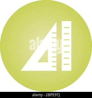Beautiful Ruler & Set Square Glyph Vector Icon Stock Vector Image & Art ...