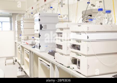 Research laboratory, no people, clean white, horizontal Stock Photo - Alamy