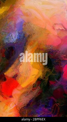 Colorful Hot Abstract Painting. 3D rendering Stock Photo - Alamy